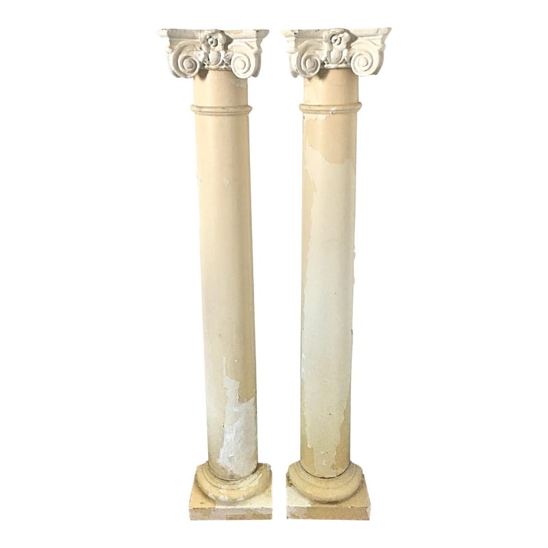 Ionic Pilaster Columns Circa 1906-a Pair - The Old Church on Falls