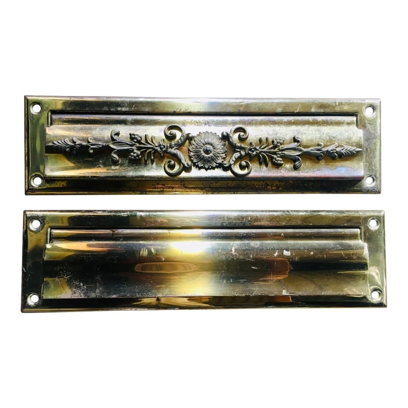 Antique Brass Victorian Style Mail Slot - The Old Church on Falls
