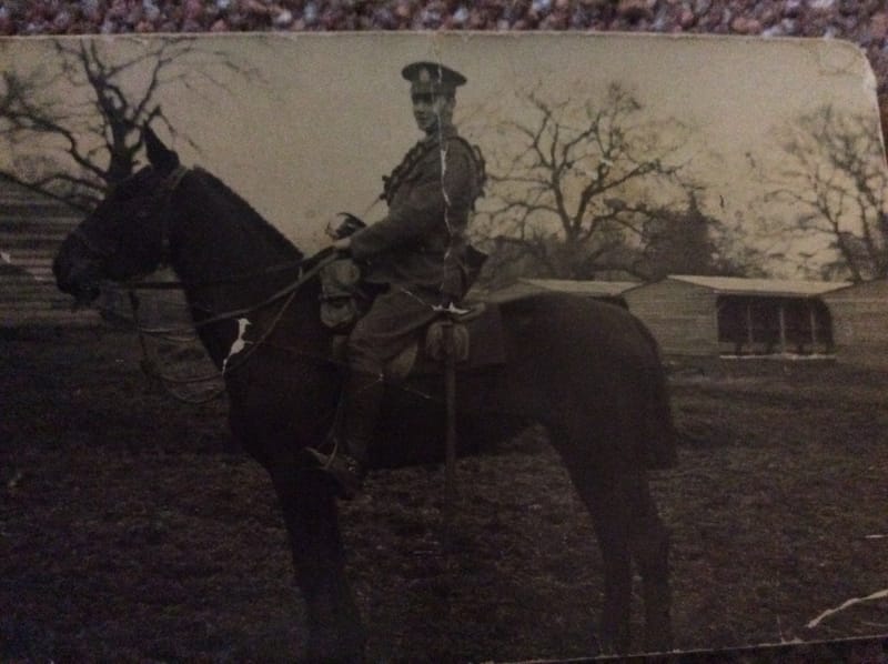Private. 1187. 2KEH. Mounted on his horse 'Dolby'. Courtesy of Helen ...