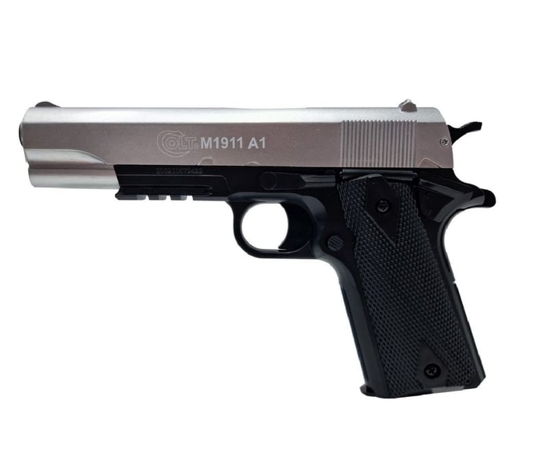 Colt 1911 Spring Dual Tone (Silver & Black) - Tasleeh Tactical