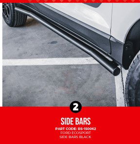 Ford Eco-Sport Stainless steel Side Steps Black - TOWRITE