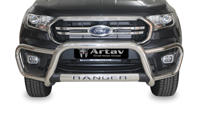 Ford Ranger T6 Facelift Tri Bumper Nudge Bar Stainless