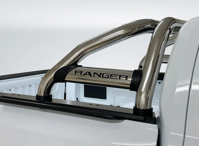 Ford Ranger Next Gen Sports Bar w Oval Side Tubes Stainless