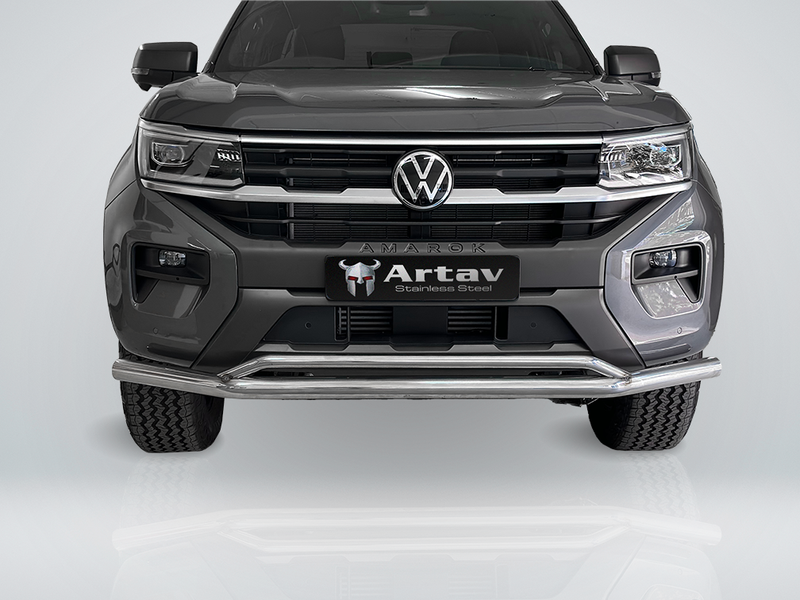 Volkswagen Amarok Stainless Steel Nudge Bar Silver/Black - TOWRITE
