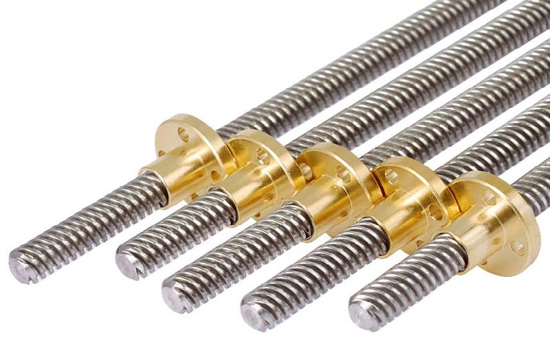 8mm Acme threaded Rod Stainless steel Leadscrew+T8 Nut 500mm - DIGI...