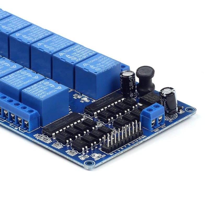 12V 16 channel relay module with Optocoupler(Blue Board) - DIGIKOM ...