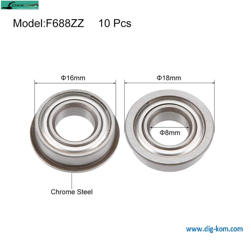 F688ZZ Flanged Ball 8x16x5mm - DIGIKOM Electronics