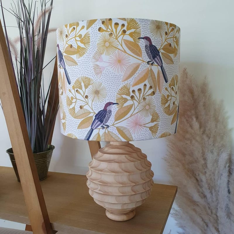 Australian Flora and Fauna - Gum Blossoms and Birds Lampshade Jocely...