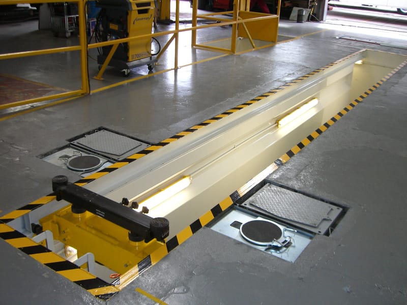 Steel inspection pits