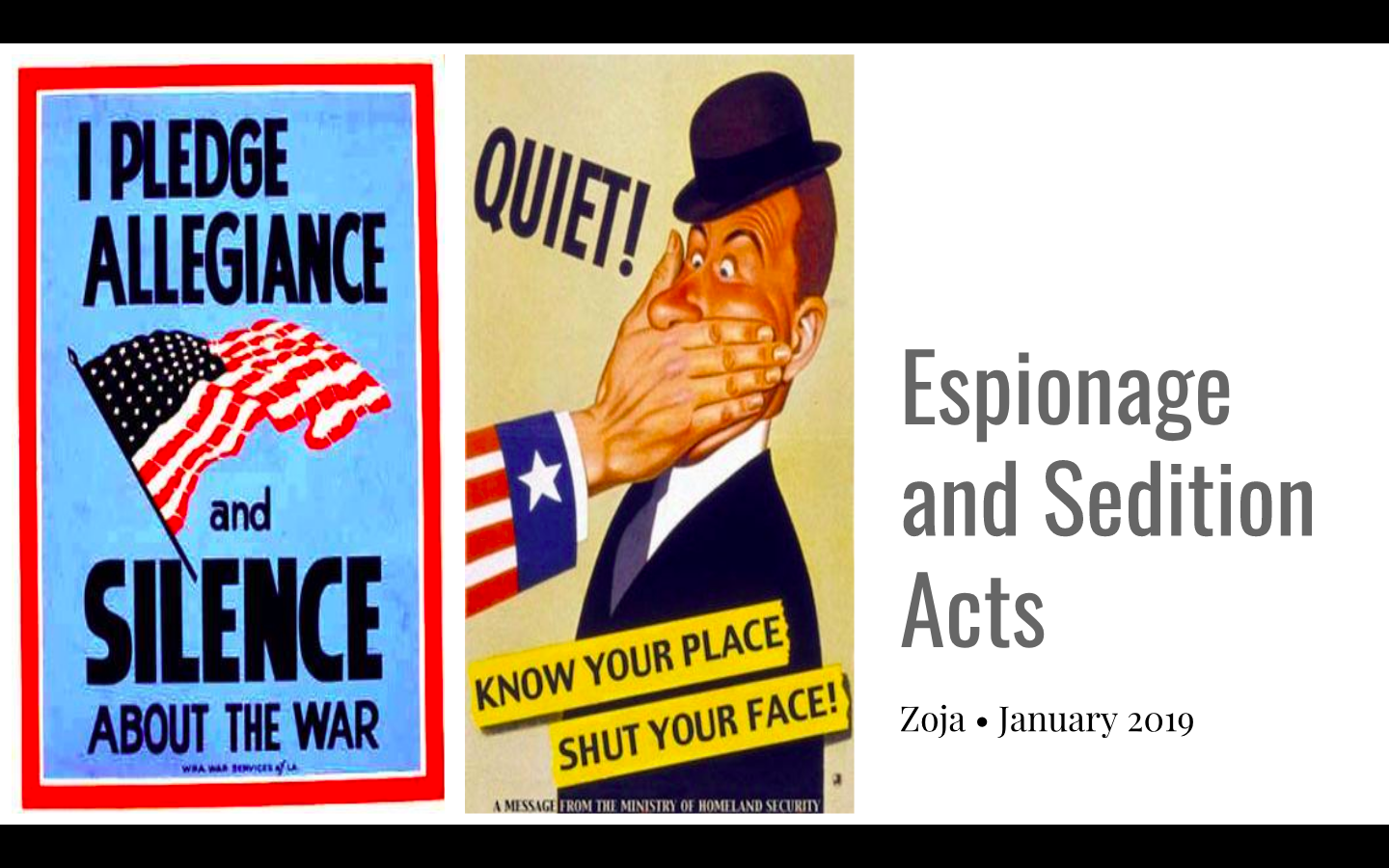 Espionage and Sedition Acts - Why Learn U.S. History?