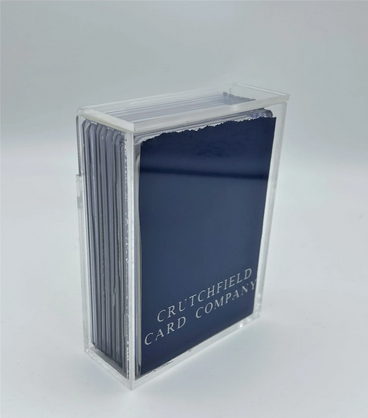 Custom Clear Acrylic Business Card Cases W/ Hinged Lid - VIP Plastics