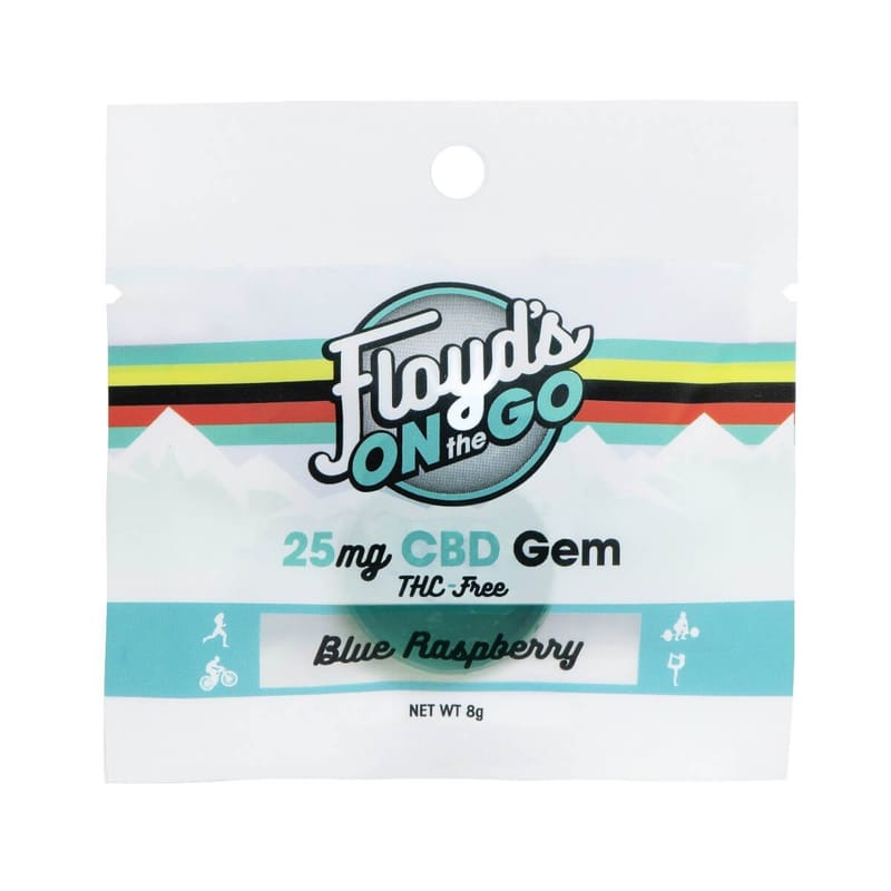 CBD Blue Raspberry Isolate Gems (1 gomita por bolsa) - Ulkom Outdoors