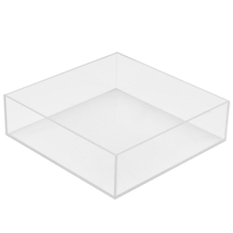 SET OF 4 CUSTOM MADE CLEAR ACRYLIC TRAYS - PlexiBoxes4u