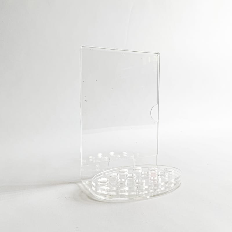 Custom Acrylic Product Display with Sign Holder - PlexiBoxes4u