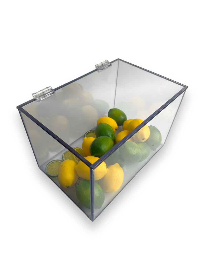 22" x 22" x 22" Acrylic Box With Hinged Lid - PlexiBoxes4u