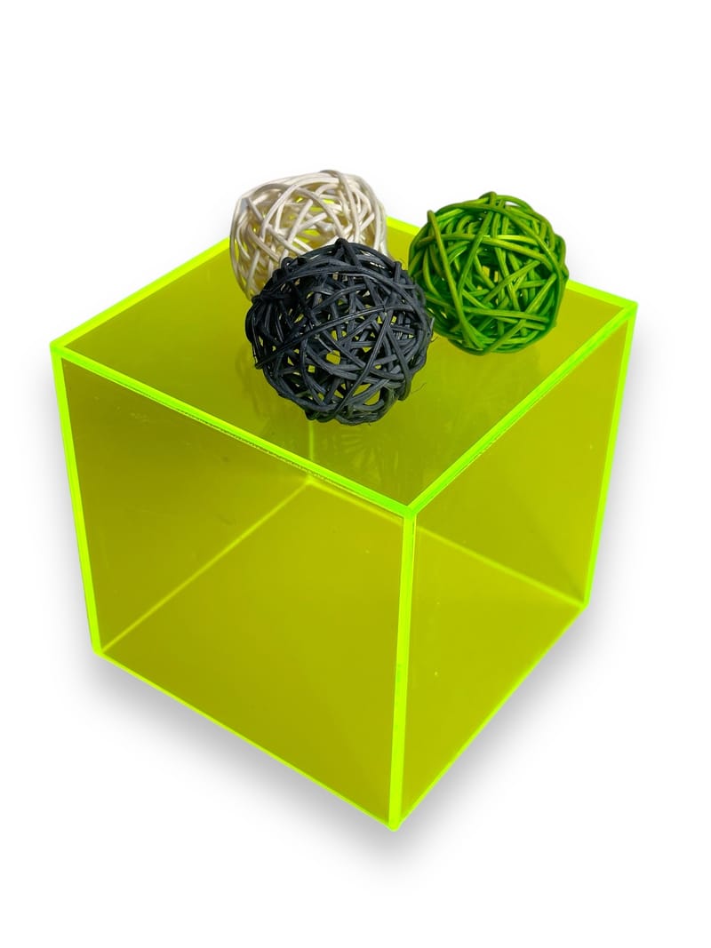 22"x 22"x 22" Fluorescent Acrylic Box 5 Sided 5 - Pl...