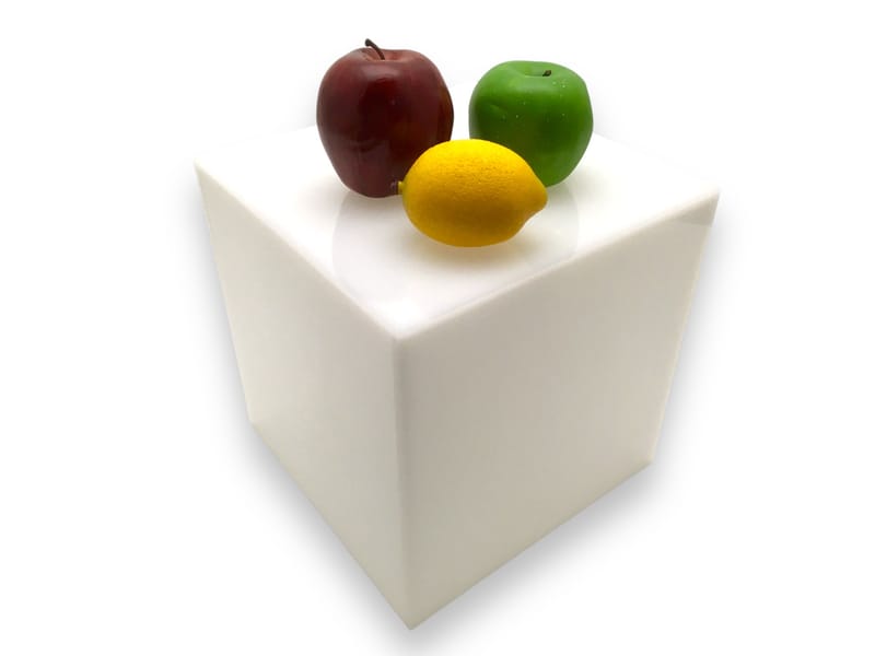 8"x 8"x 8" White Acrylic Display Box - PlexiBoxes4u