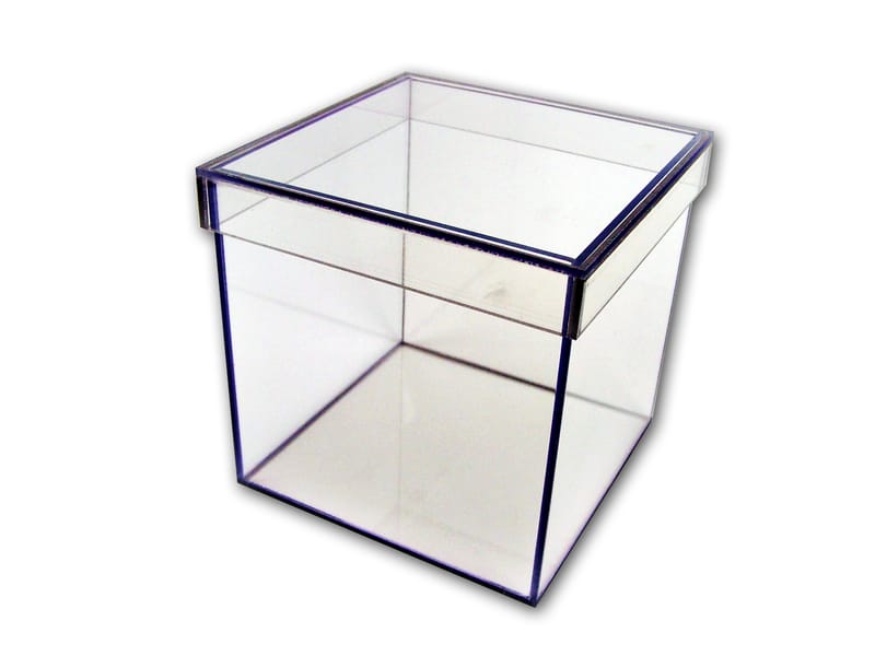 22"x 22"x 22" Acrylic Box With Shoe Style Lid - PlexiBoxes4u