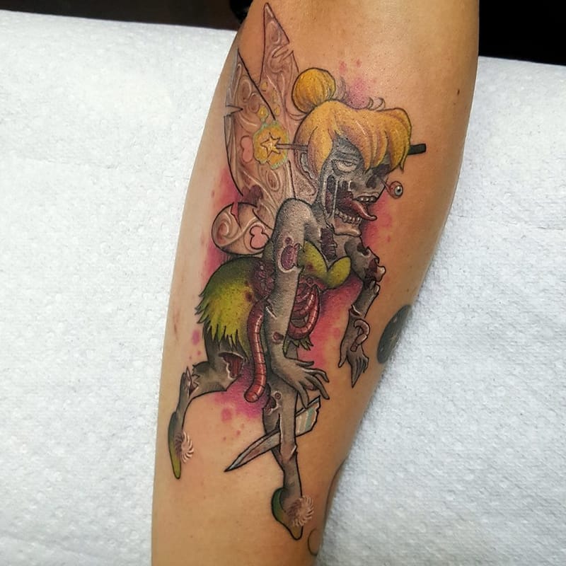 Zombie Tinkerbell Tattoo - 𝔗𝔥𝔢 𝔄𝔯𝔱 𝔬𝔣 𝔅. 𝔅𝔢𝔫𝔧𝔞𝔪𝔦𝔫