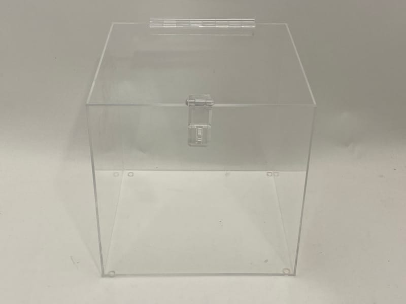 Clear Acrylic Boxes W/ Hasp Lock - Museum Boxes