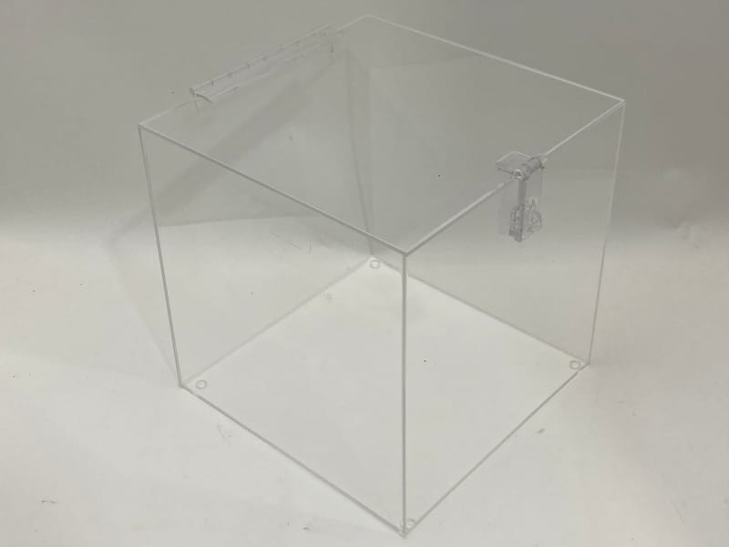 Clear Acrylic Boxes W/ Hasp Lock - Museum Boxes