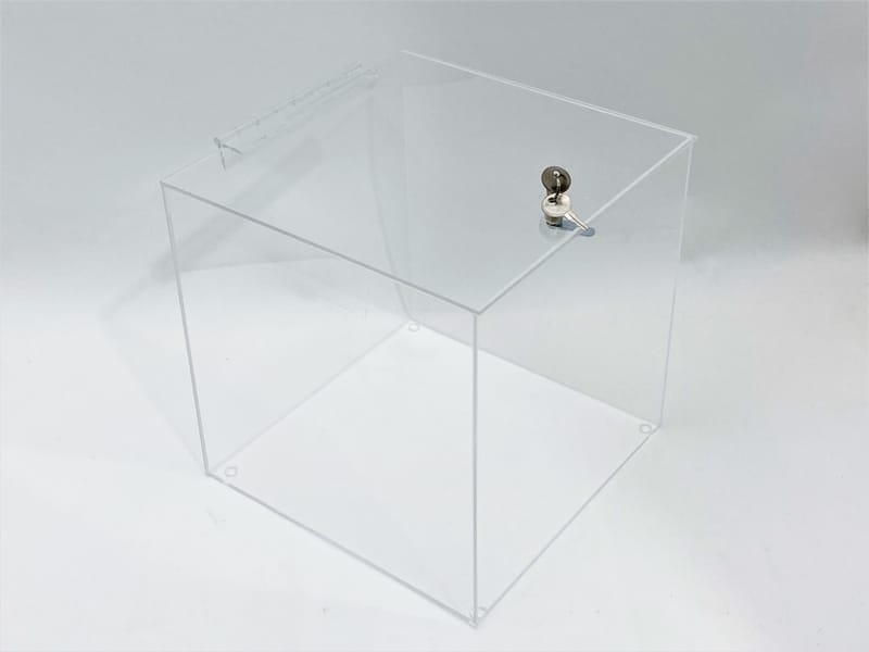 Clear Acrylic Boxes W/ Cam Lock Lid - Museum Boxes