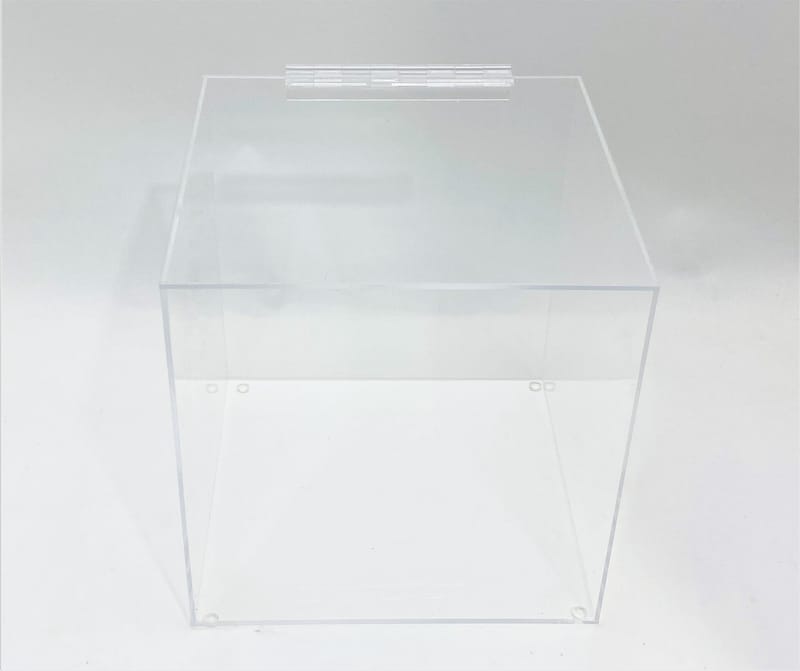 Clear Acrylic 5-Sided Boxes w/ Hinged Lid - Museum Boxes