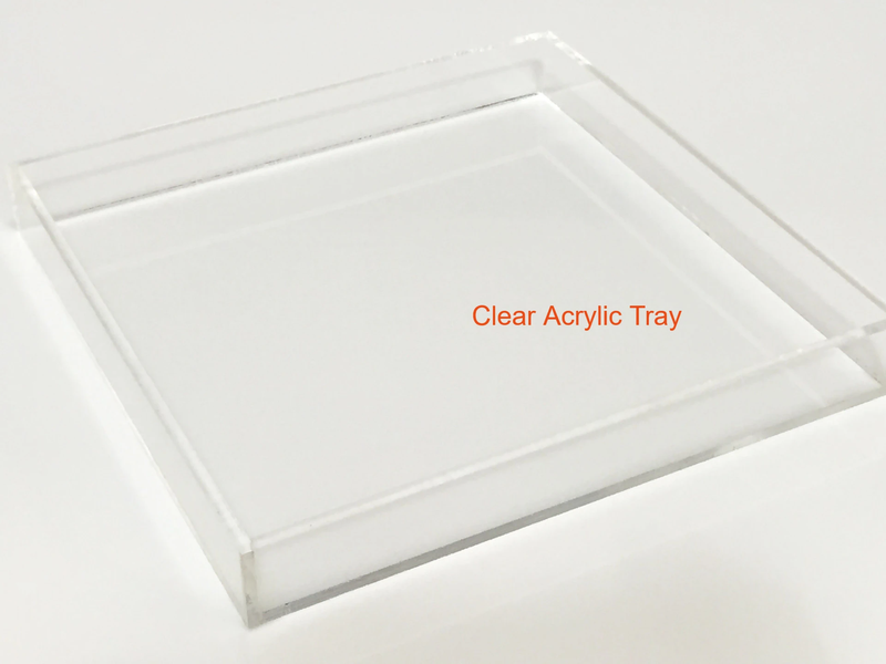 24" x 24" x 2" - Clear Acrylic Countertop Display Tray - Museum Boxes