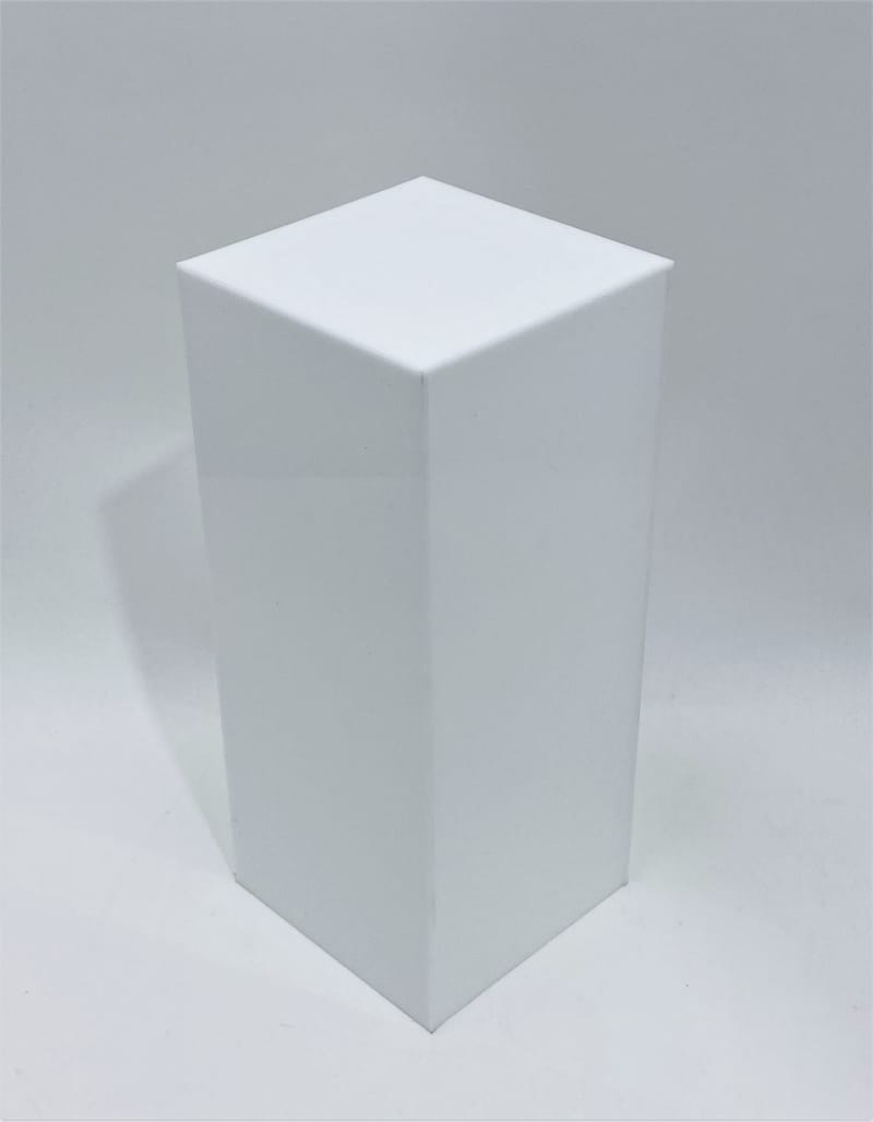 White Acrylic Display Pedestals - Museum Boxes