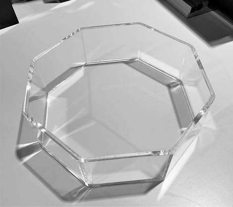 Clear Acrylic Octagon Shaped Display Tray - Museum Boxes
