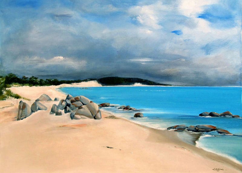 Tomahawk Beach Series, Tasmania - SOLD - Jacqui Cleijne Fine Art