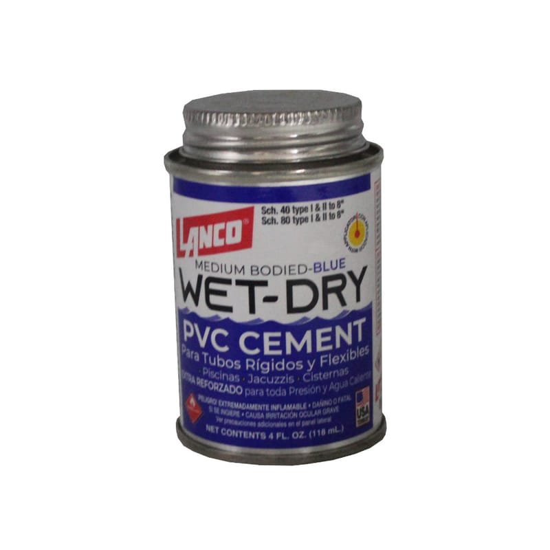 PVC LANCO WET DRY AZUL 4 OZ - Ferreteria yessenia