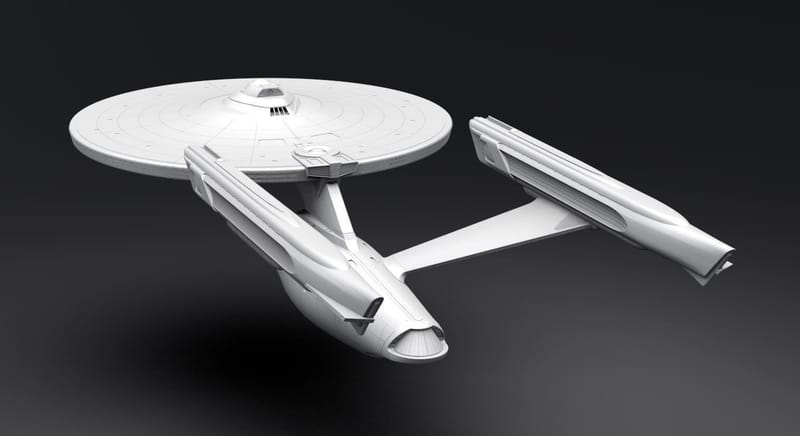 USS ENTERPRISE destruction studio scale & 1/350 scale - CRAGGS MODELS