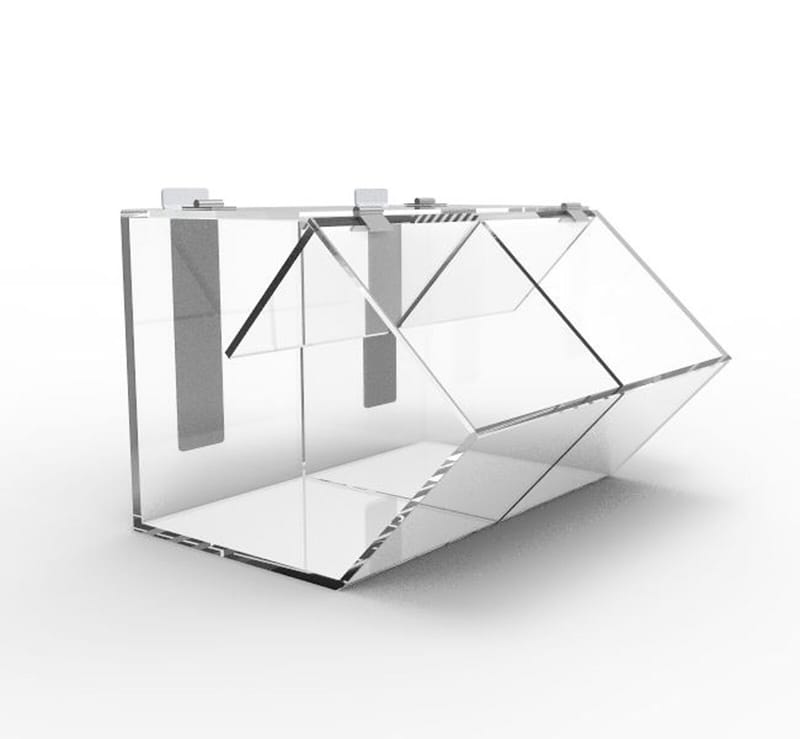 Custom Clear Acrylic Divided Container With Closing Lid - AKRYLIX