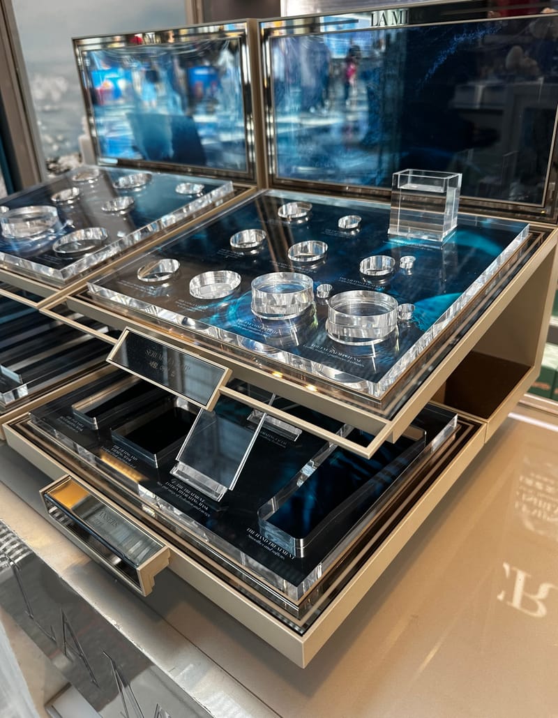 Custom Thick Clear Acrylic High-End Cosmetics Display - Akrylix