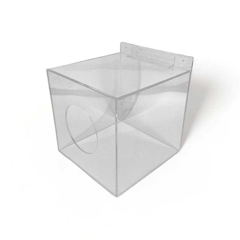 Clear Acrylic Wall Mounted All-Purpose/PPE Dispenser W/ Hinged Lid and ...