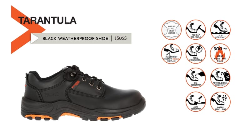 TARANTULA WEATHERPROOF SHOE - BUCLER WORKWEAR (PTY) LTD