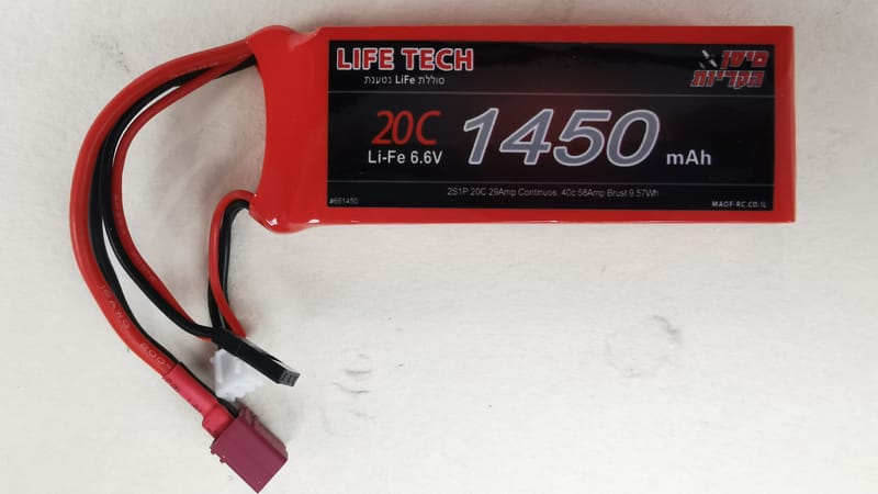 LIFE 6.6V 1450mAh 20c soft case - טיסן הקריות