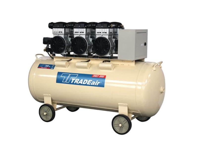 200L TradeAir 3.3KW/4.4HP Silent Oil Free Air Compressor - QUALITY P...