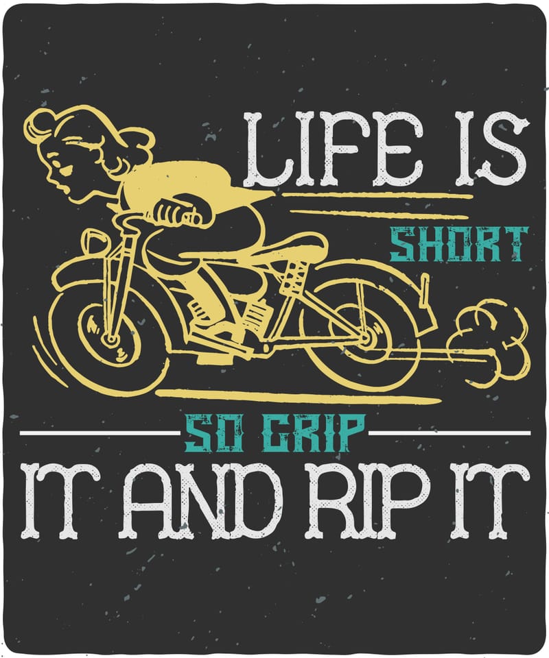 life is short so grip it and rip it-01 - Camisetas Originales