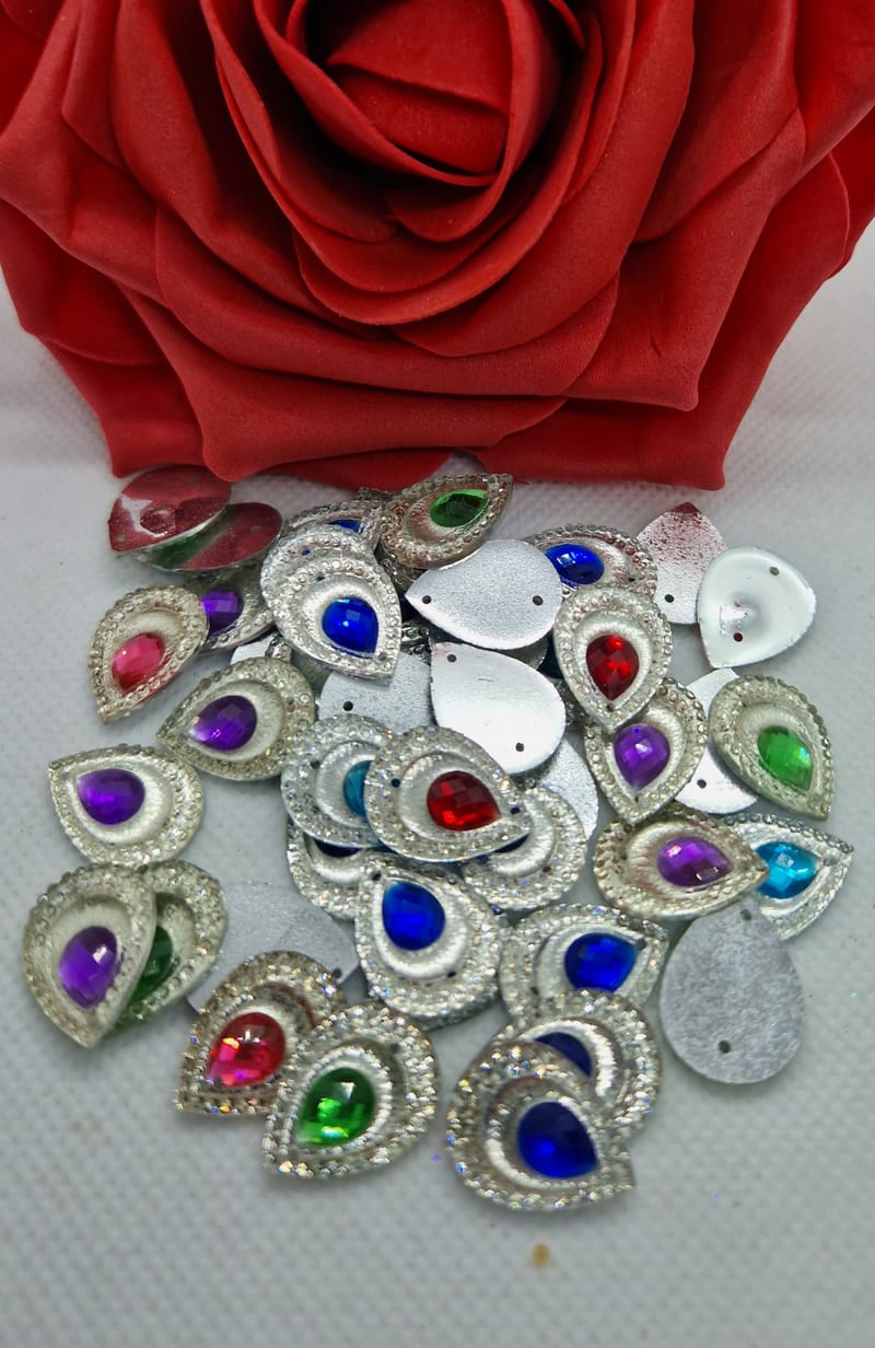 Colourful Tear Drop Rhinestone - Blingtastic