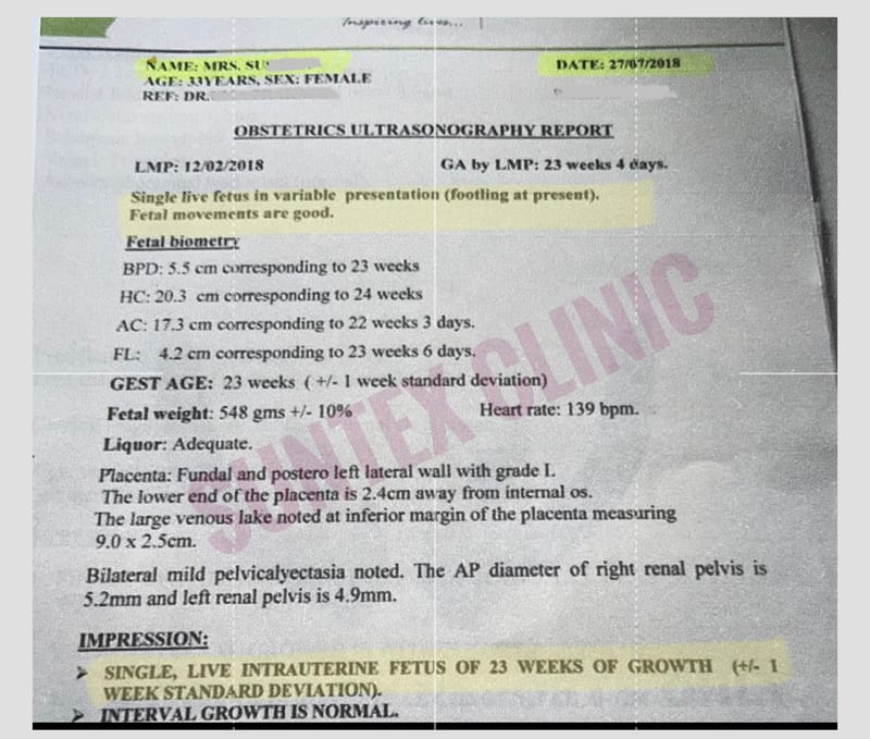 Follow up scan all good - SUNTEX CLINIC