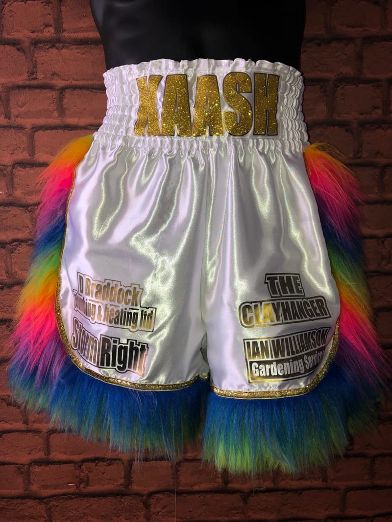 Rainbow Fur - bling 4 the ring boxing shorts