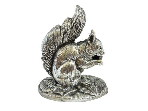 Sterling Silver Squirrel statue - Gold Rocks Jewellery and Silverware