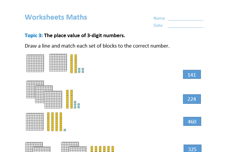 Complete package of 90 Maths worksheets age 7-8