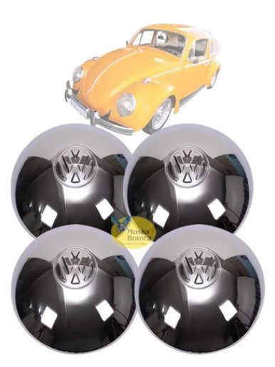 Hubcaps for vw beetle bug 60's with vw logo