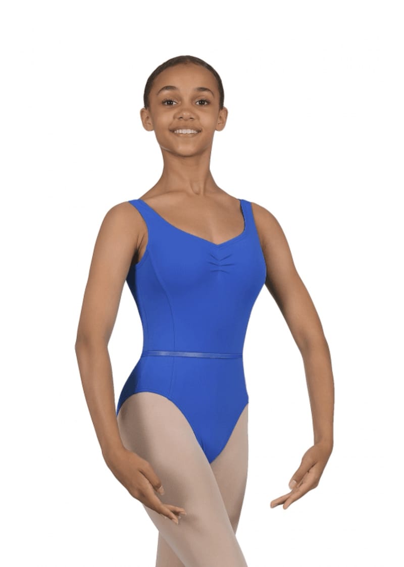 RVELIZABETH Ruched Front Sleeveless Princess Line Leotard by Roch ...