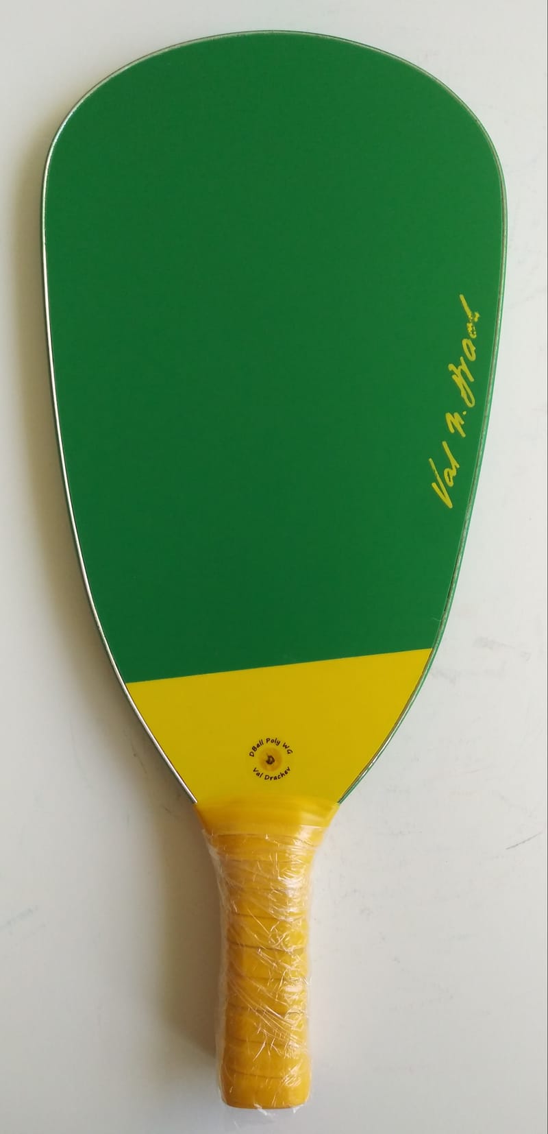 DBall Poly WG Pickleball Paddle. Green/Yellow - DBall Paddles