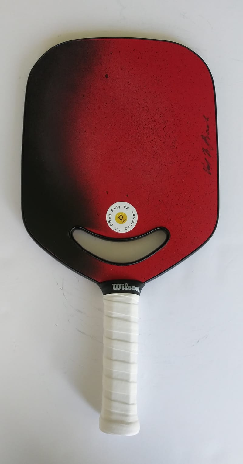 DBall Poly TR Pickleball Paddle. Red/Black/ with cutout /long handle ...
