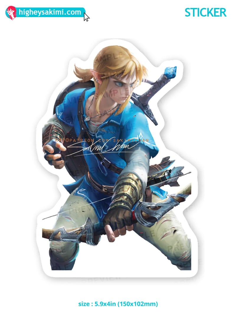 BOTW Link Sticker - HIGHKEYSAKIMI